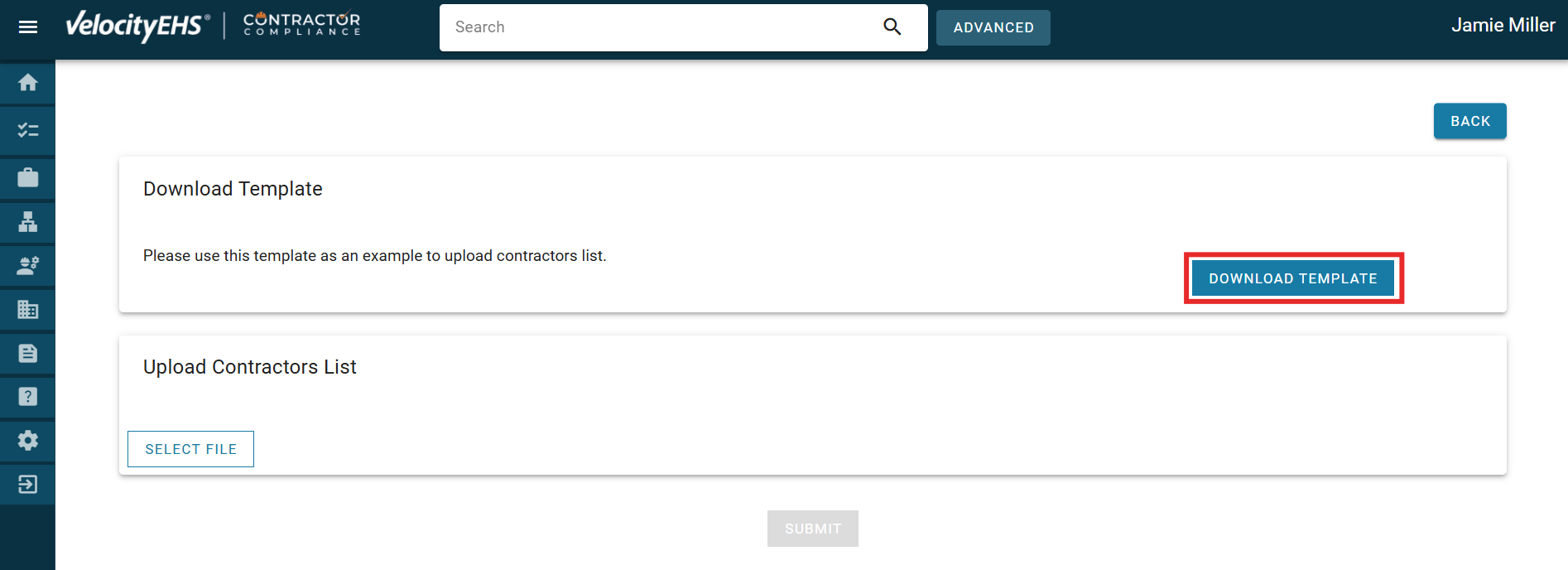 Contractor List Upload – Knowledge Base